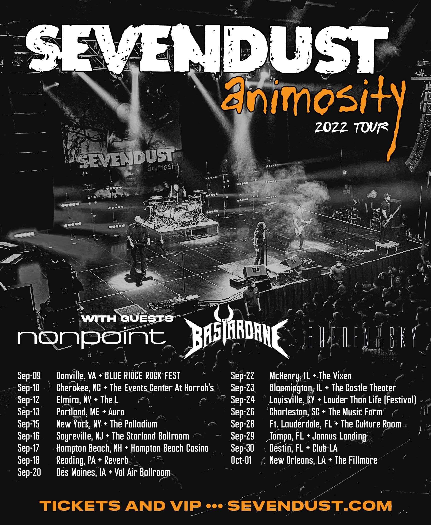 ANNOUNCED - THIRD LEG 2022 ANIMOSITY TOUR – Sevendust